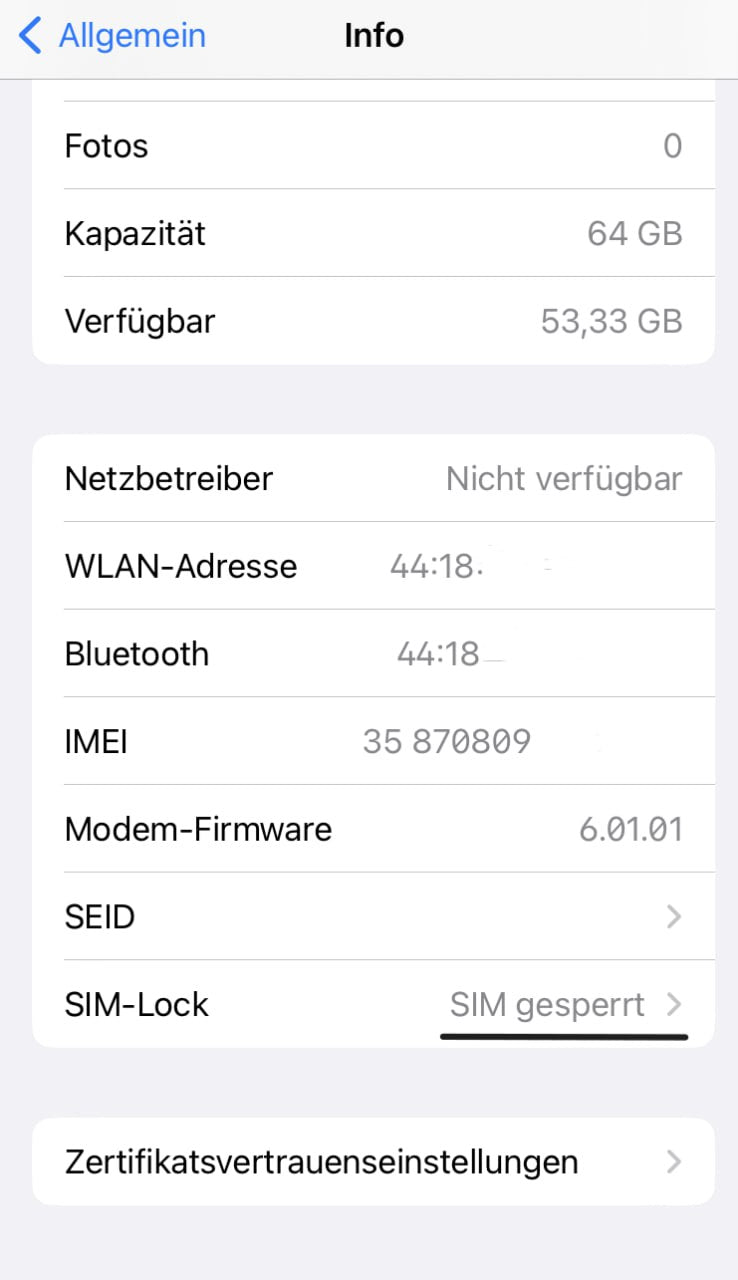 iPhone entsperren A1 Simlock online entfernen
